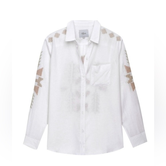 Rails | Tops | Rails Charli Tulum Embroidery White Button Down | Poshmark